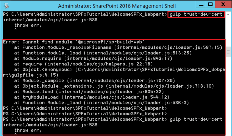 Cannot find module '@microsoft/sp-build-web'