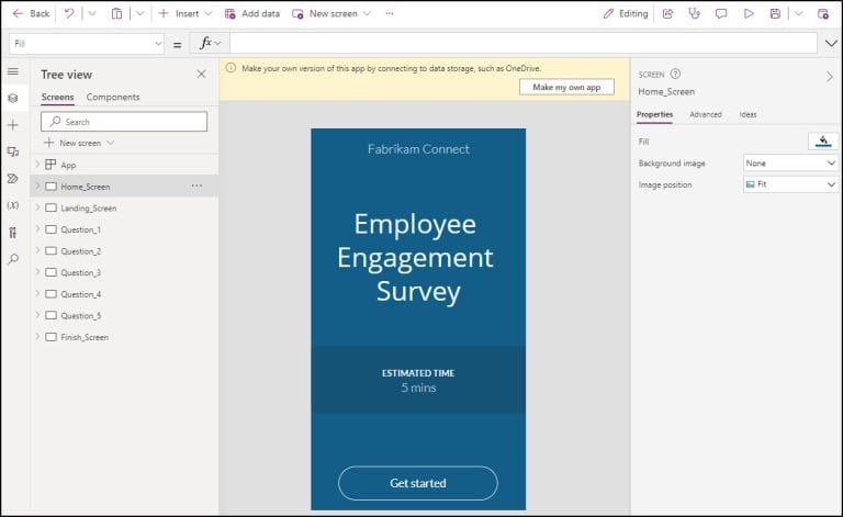 Power Apps Employee Engagement Survey Example