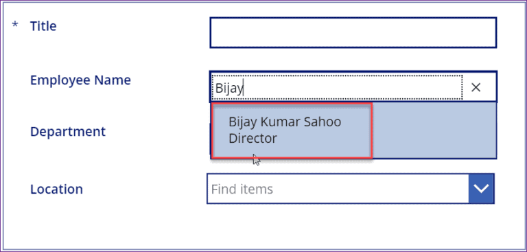 Create People Picker in PowerApps with Combo Box - SPGuides