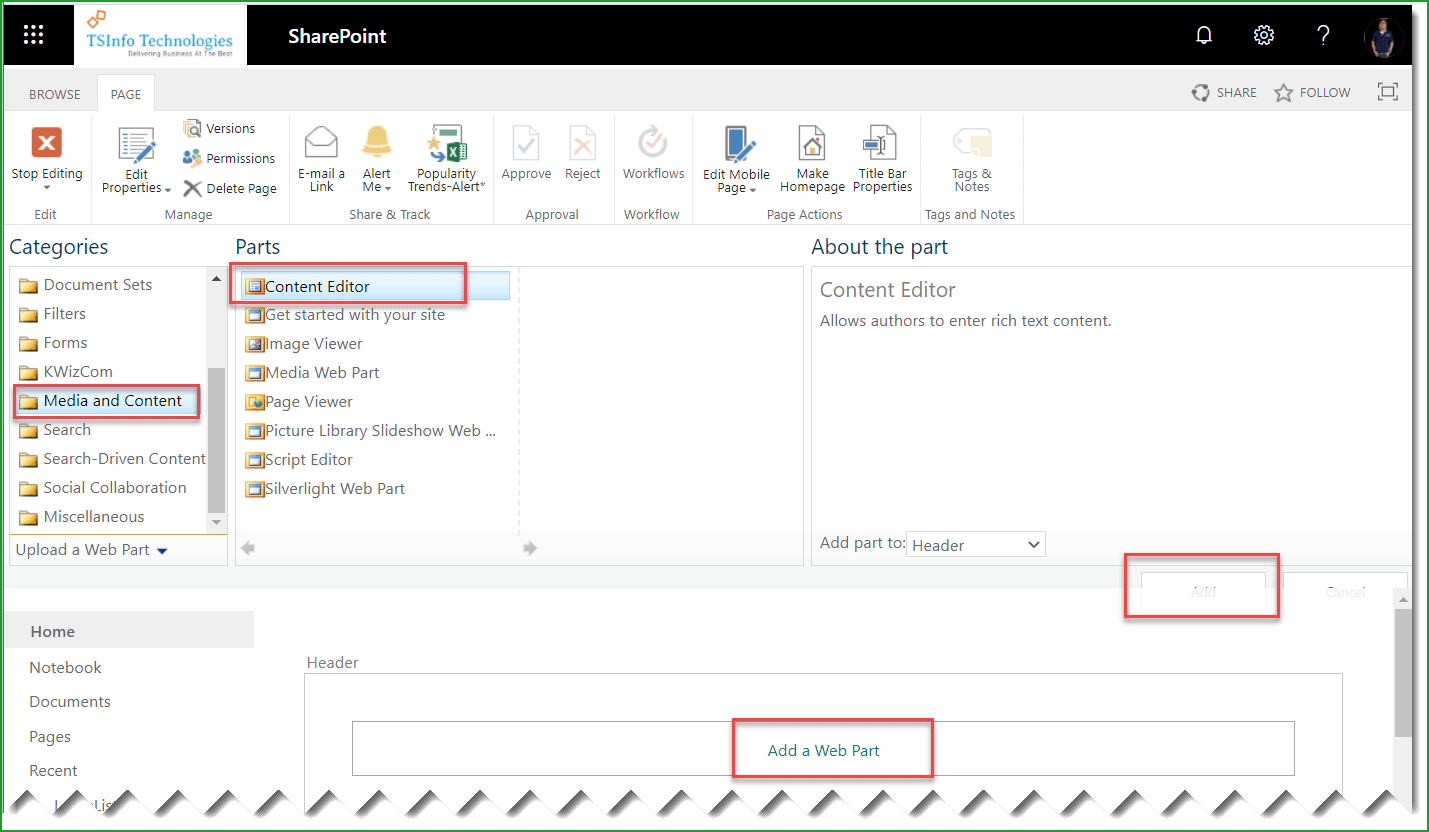 Content Editor Webpart in SharePoint Online