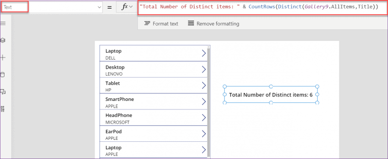 Count() in Power Apps with Examples