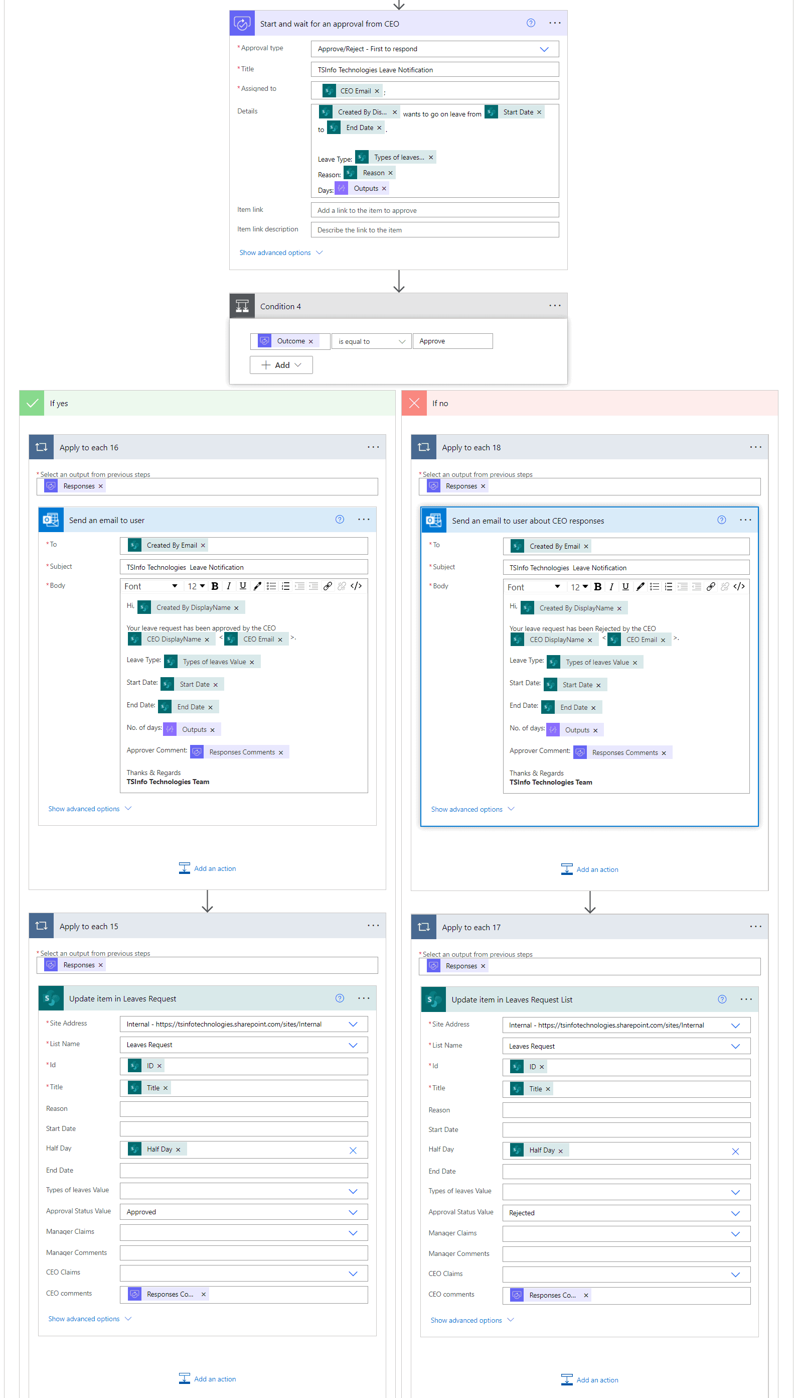Leave Request Approval Flow using Power Automate or Microsoft Flow ...