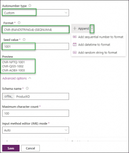 Change Dataverse Primary Column to Autonumber