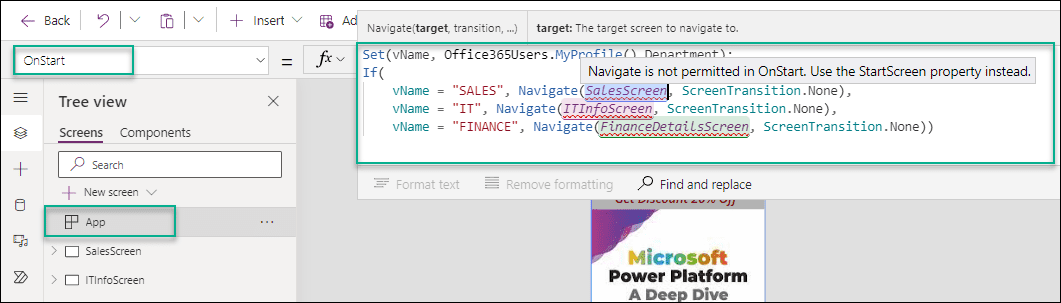 Show a Different Home Screen Per User in Power Apps
