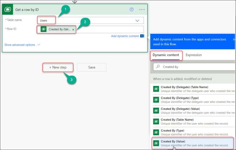 Get Dataverse Created by in Power Automate