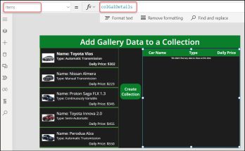 How to Add Gallery Data to a Collection in Power Apps