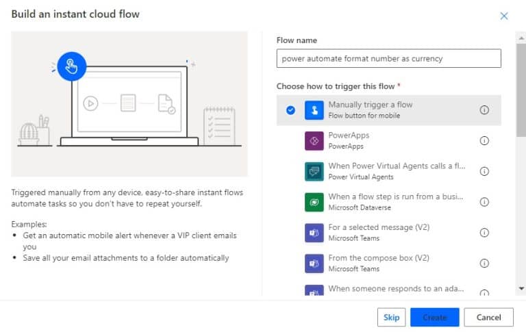 How To Format A Number As Currency In Power Automate?