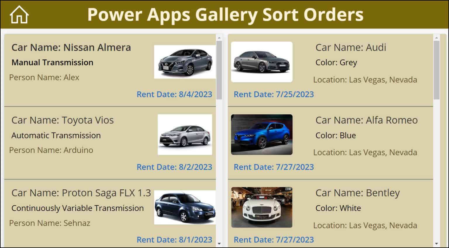 Power Apps Gallery Control Examples Download [20 Various Real Scenarios]