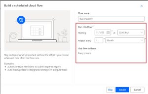 Schedule Flow in Power Automate