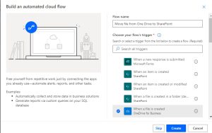 How to Move File from OneDrive to SharePoint using Power Automate?