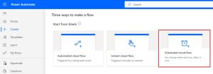 Schedule Flow in Power Automate