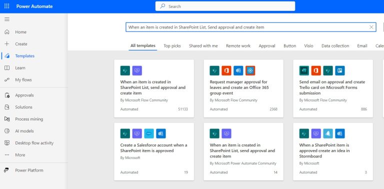 When an item is created in SharePoint list send approval and create ...