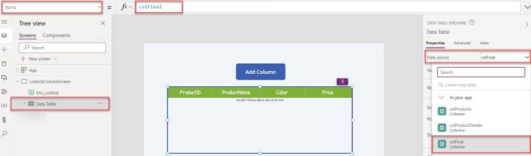 How to Add Column in Power Apps Collection?