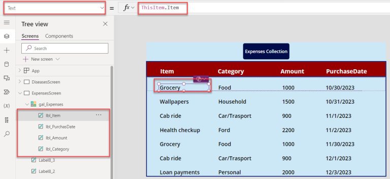 Display Power Apps Gallery Distinct Values