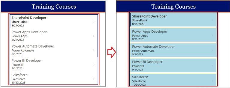 How to Set Up Power Apps Gallery Border Between Items?