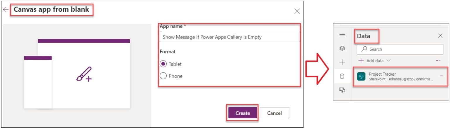 Show Message If Gallery is Empty in Power Apps