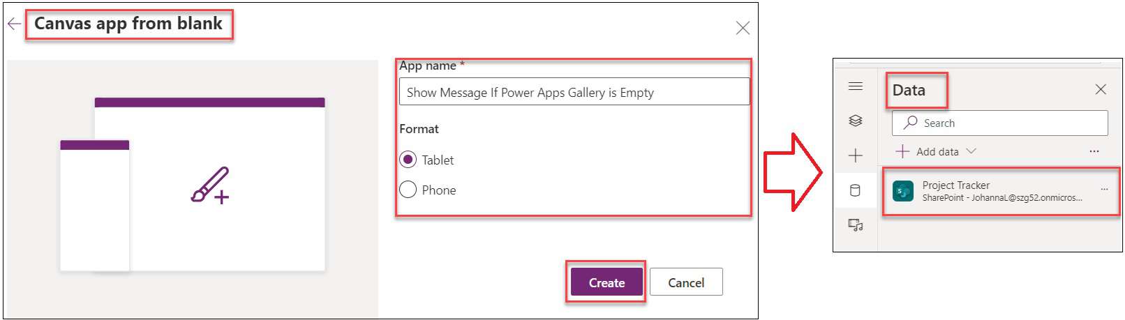 Show Message If Gallery is Empty in Power Apps
