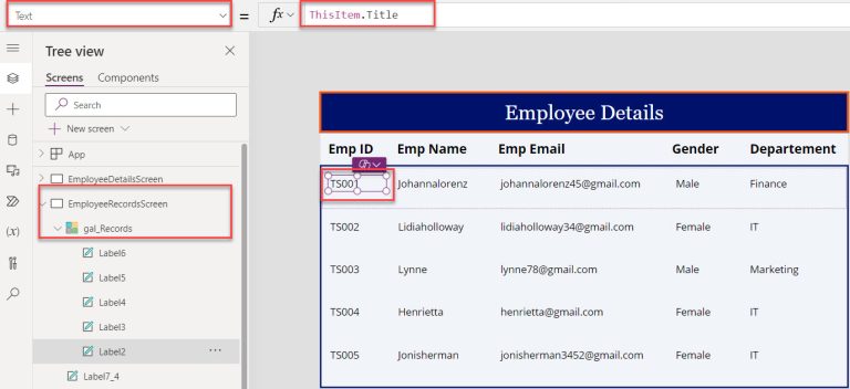 Customize a Power Apps Gallery Layout