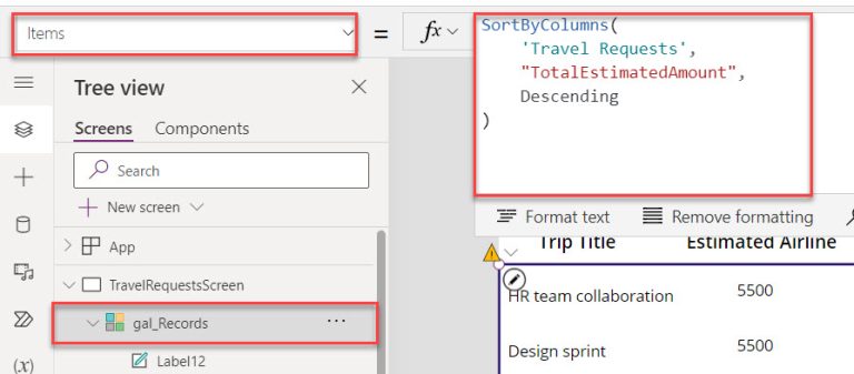 Power Apps Sort Gallery By Calculated Field