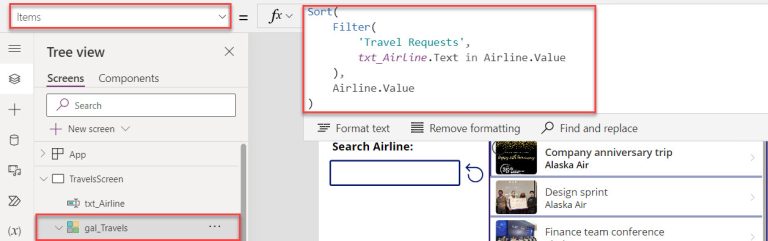 How to Sort Power Apps Gallery by Choice Column?