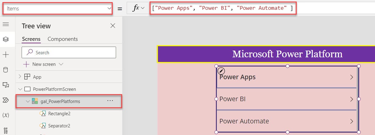 How to Set Default Selected Item in Power Apps Gallery?
