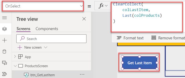 How to Get First Item in Power Apps Collection?