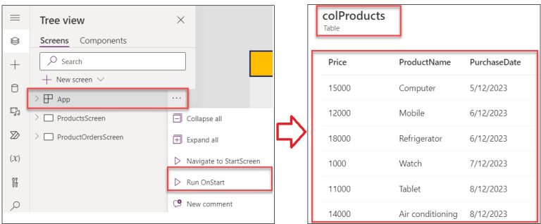 How to Get First Item in Power Apps Collection?
