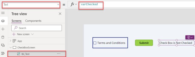 Power Apps Checkbox Value
