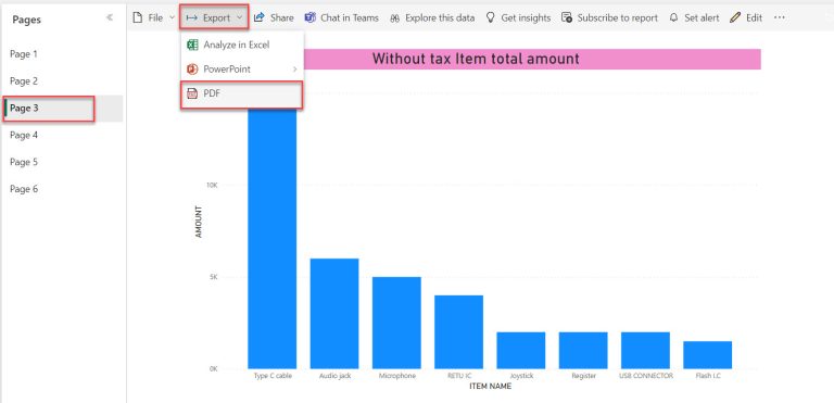 How to Export Power BI Reports to PDF