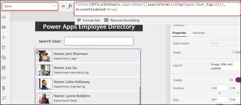 Power Apps Employee Directory - How to Create