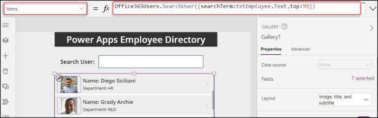 Power Apps Employee Directory - How to Create
