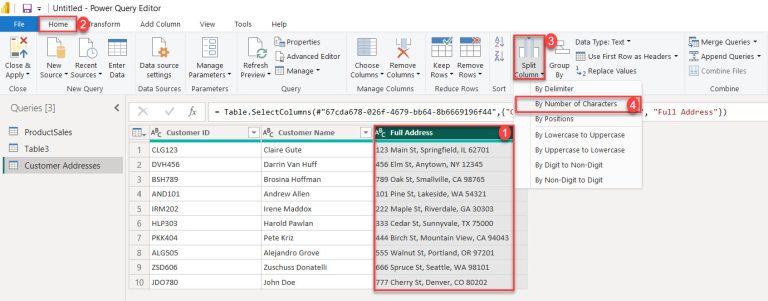 Power BI Split Column by Text Contains | Power BI Split String