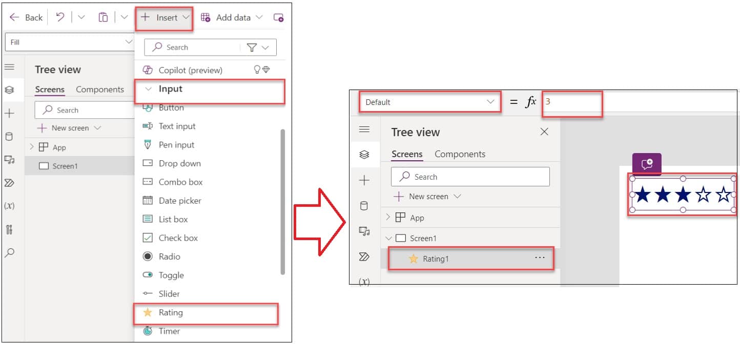 Power Apps Rating Control - How to Use