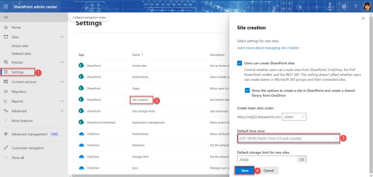 SharePoint Site Regional Settings