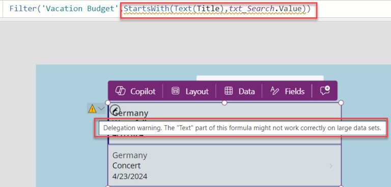 Power Apps StartsWith and EndsWith Functions
