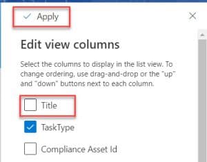 SharePoint List Title Column