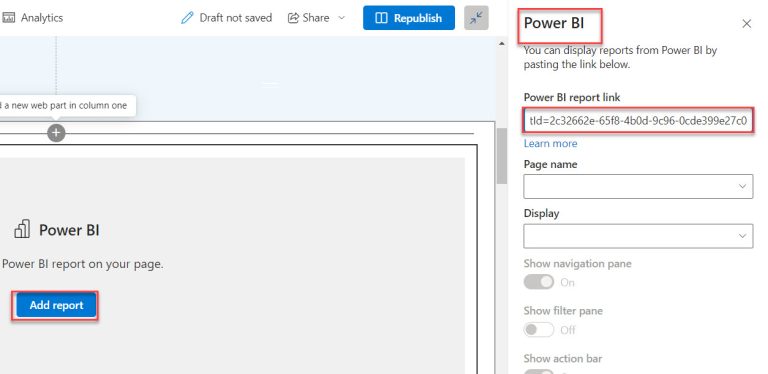 Embed Power BI Report in SharePoint Online