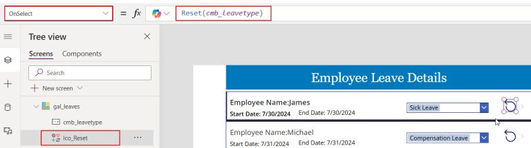 How to Reset Power Apps Combo Box Control?
