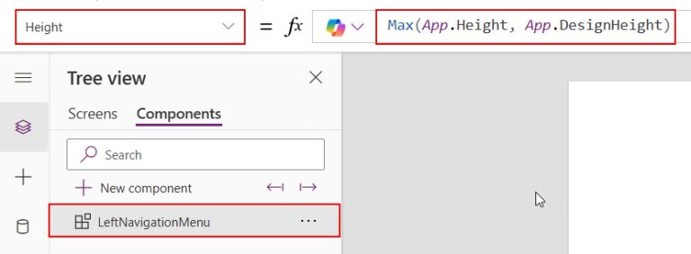 Power Apps Left Navigation Component - How to Build
