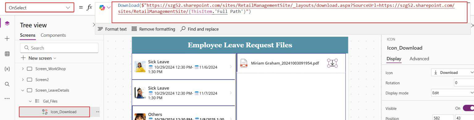 Power Apps Download Function | Download a File from Power Apps