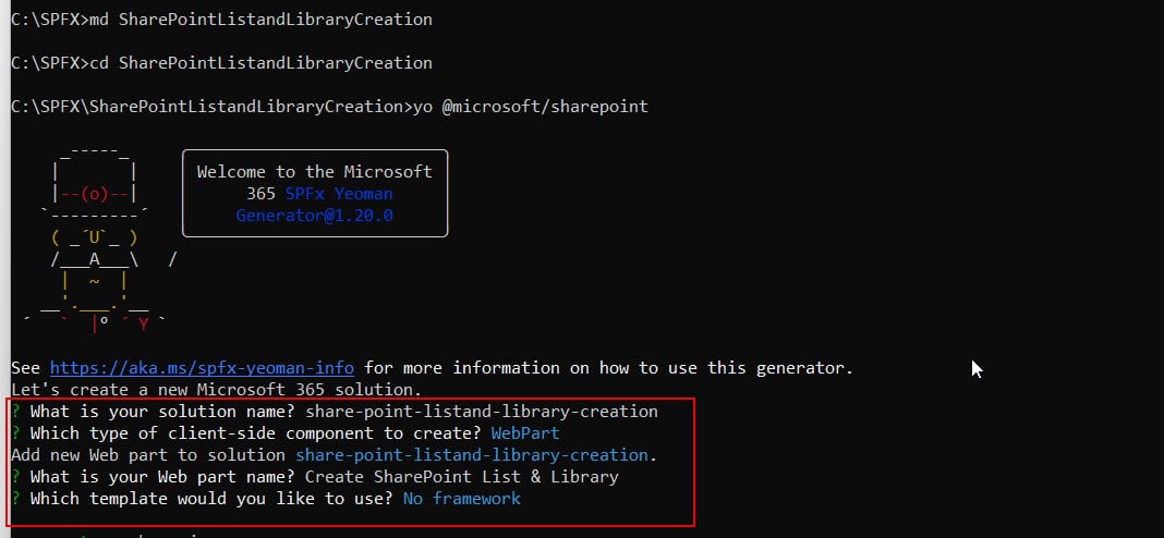 Create a SharePoint List or Library in SharePoint Framework