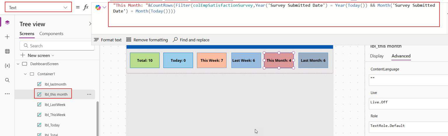 Create a Power Apps Canvas App Dashboard using Charts