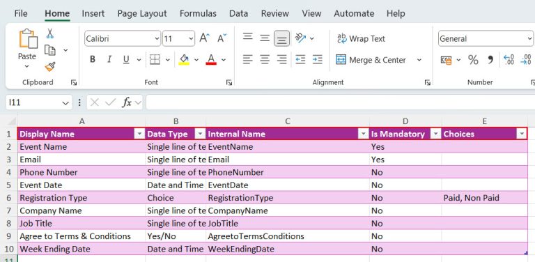 Add SharePoint List Fields from Excel Using PnP PowerShell