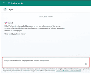 How to Create a New Agent Using Microsoft Copilot Studio