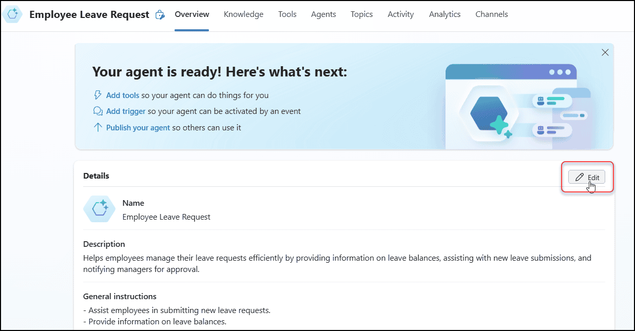 How to Create a New Agent Using Microsoft Copilot Studio