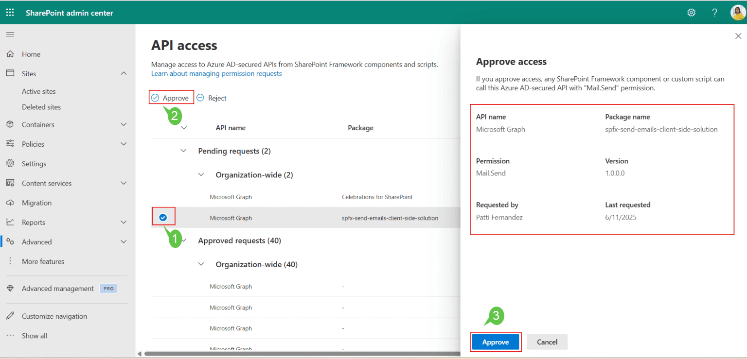 Send Email in SPFx using Microsoft Graph API and PnP JS