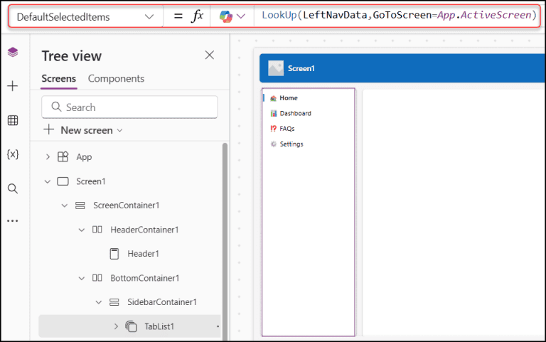 Create a Responsive Navigation Menu in Power Apps