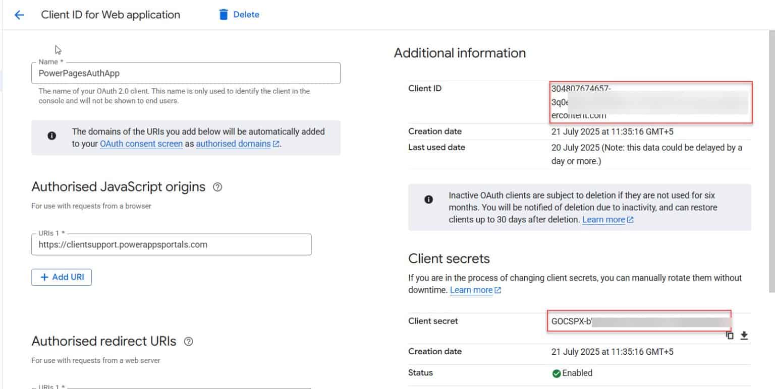 Set Up Google Login in Power Pages
