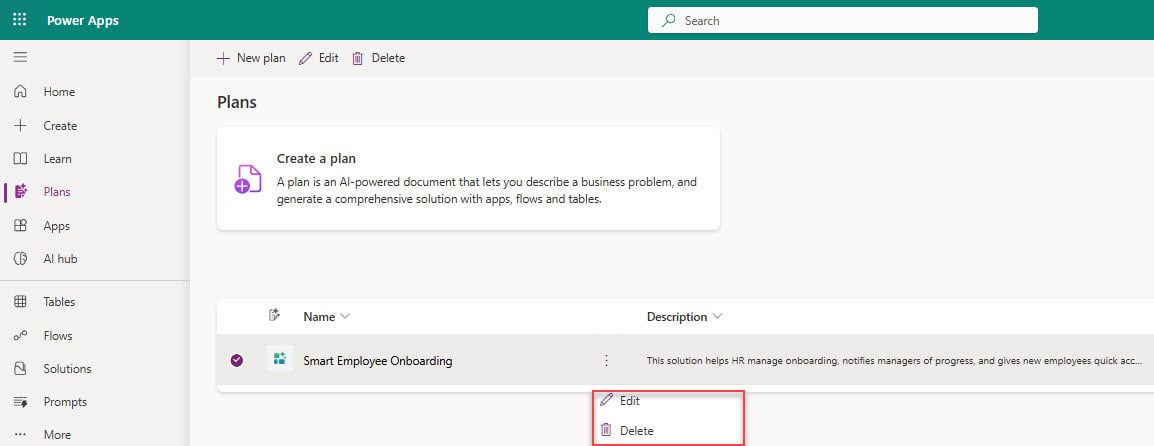 How to Create a Plan Using Power Apps Plan Designer