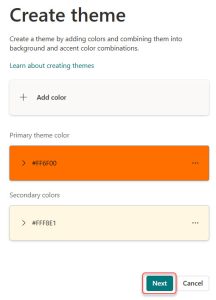Add custom themes in SharePoint